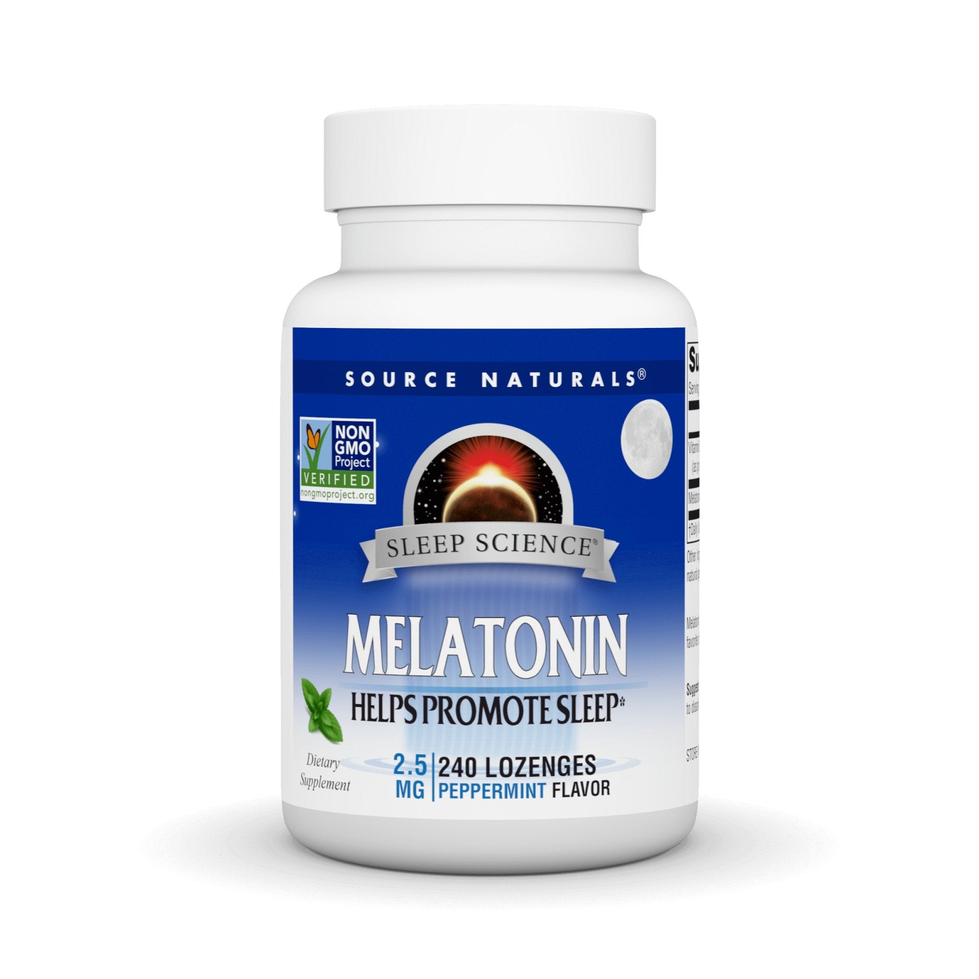 Source Naturals, Inc. Melatonin 2.5mg Sublingual-Peppermint 240 Lozeng ...