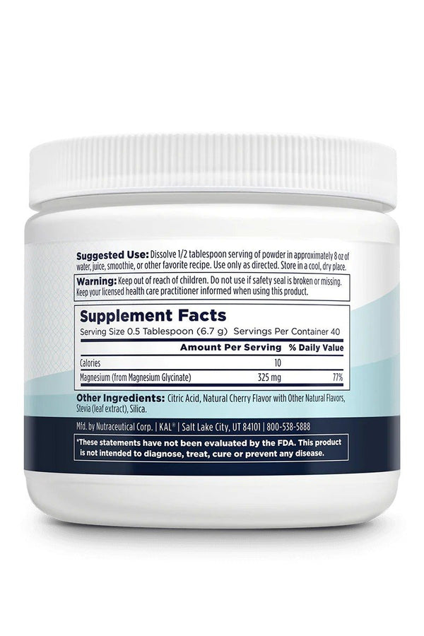 Kal Calming Magnesium Powder Cherry 9 oz Powder - VitaminLife