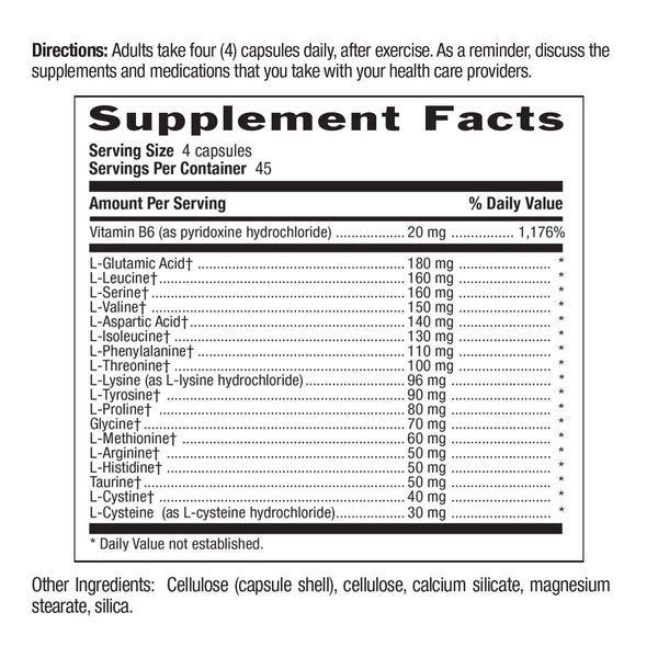 Country Life Max-Amino Caps With B6 180 VegCap - VitaminLife