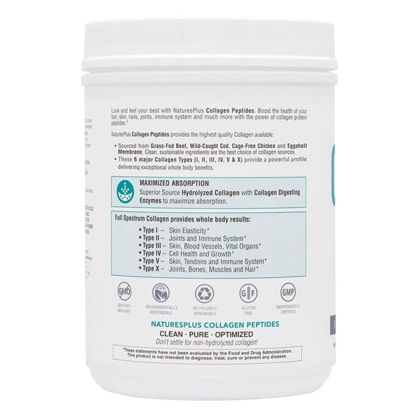 Nature's Plus Collagen Peptides 1.30 lb (588 g) Powder - VitaminLife
