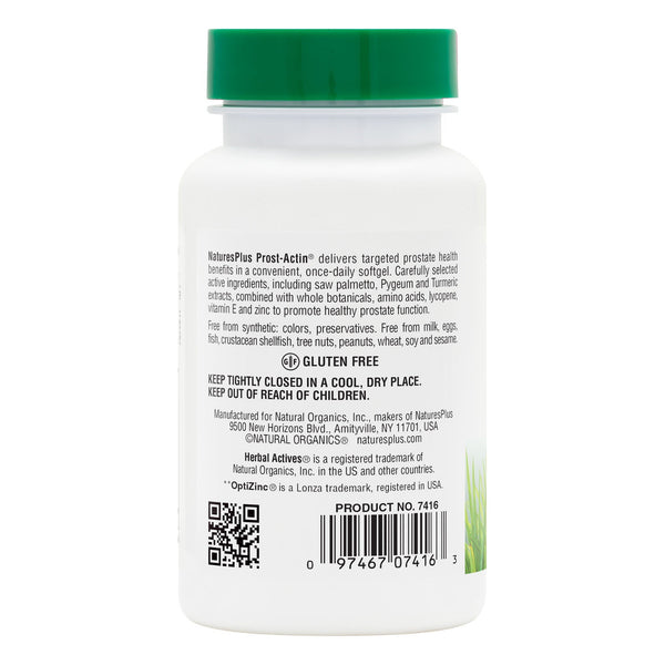 Nature's Plus ProstActin Herbal Actives Formula 60 Softgel - VitaminLife