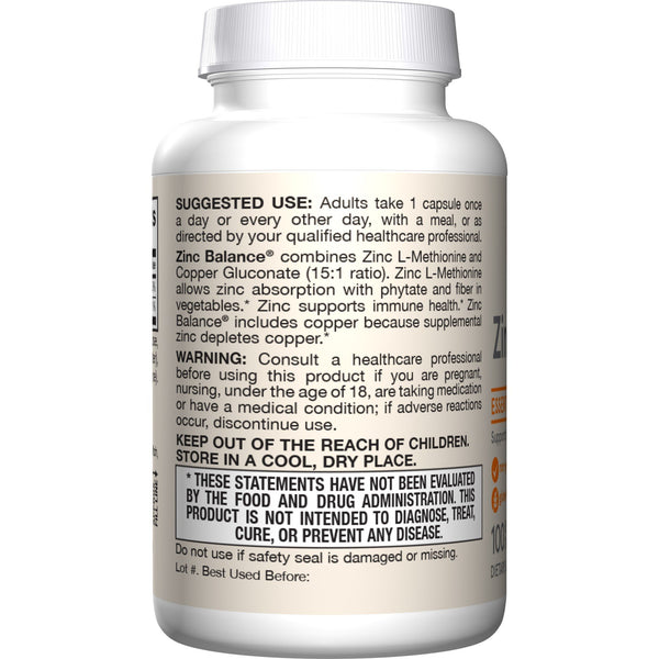 Jarrow Formulas Zinc Balance 15 mg 100 Capsule - VitaminLife