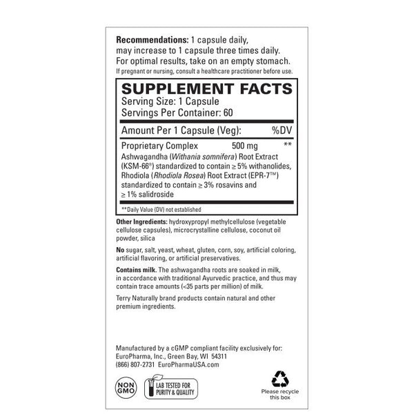 EuroPharma (Terry Naturally) Adaptra 60 Capsule - VitaminLife