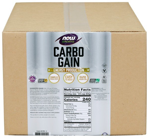 Now Foods Carbo Gain 12 lbs Powder - VitaminLife